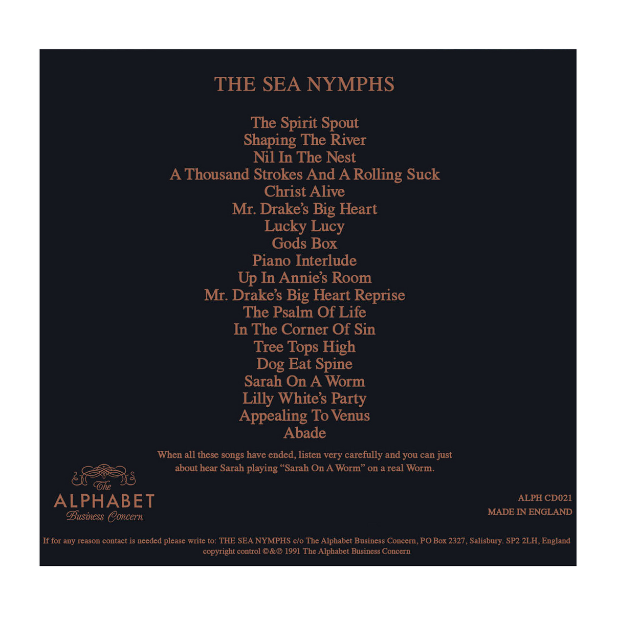 The Sea Nymphs: The Sea Nymphs: Digipac CD – The Consultant’s ...